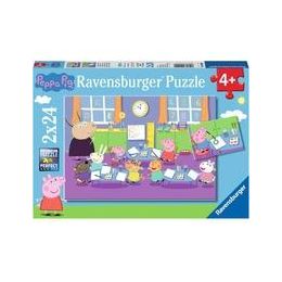 Ravensburger Kinderpuzzle Peppa in der Schule 2x 24 Teile