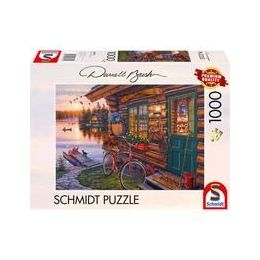 Schmidt Spiele Darrell Bush: Seehütte mit Fahrrad, Puzzle 1000 Teile Teile: 1000 Altersangabe: ab 12 Jahren