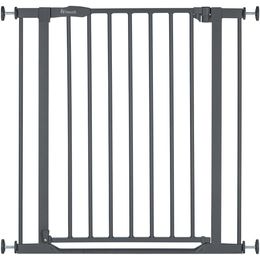 hauck Türschutzgitter Clear Step 2, Dark Grey, auch als Treppenschutzgitter verwendbar; 75-80 cm, flacher Durchgang, grau