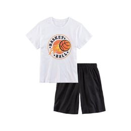 AUTHENTIC LE JOGGER Shorty (2 tlg., 1 Stück) mit Basketball-Aufdruck, bunt|schwarz