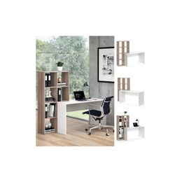VICCO Schreibtisch mit Regal Mara Sonoma Raumteiler Computertisch Arbeitstisch