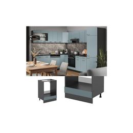 VICCO Herdschrank Küchenschrank R-Line Solid Anthrazit Blau Grau 60 cm modern