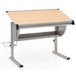 KADIMA DESIGN Schreibtisch KOZI: Höhenverstellbar, neigbare Tischplatte, für Kinder 6-15 Jahre