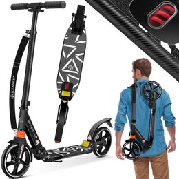 Kesser® Cityroller Scooter 205mm Räder PU Big Wheel - Pro-S Tretroller mit Doppel Federung, City-Roller Scooter klappbar und Höhenverstellbar, Roller Kickscooter für Erwachsene und Kinder