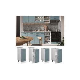 VICCO Apothekerunterschrank Küchenschrank R-Line Solid Weiß Blau Grau 30 cm modern Arbeitsplatte