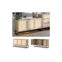 VICCO Sideboard Natal Eiche 140 x 72 cm 3 Türen