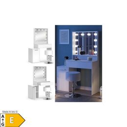 VICCO Schminktisch Altea 95 x 145 cm Weiß Frisiertisch Spiegel Hocker LED modern