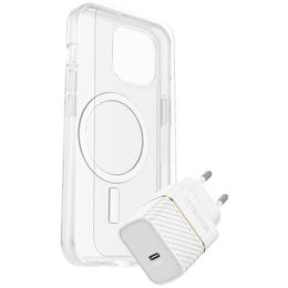 Otterbox KIT EU Hülle + Schutzglas + Ladegerät Set Apple iPhone 15 Transparent, Weiß MagSafe kompatibel
