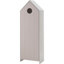 Vipack CASAMI - Schrank mit T&uuml;r pink, Rillenprofil senkrecht, MDF lackiert