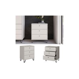 VICCO Sideboard Aldo Cashmere 64 x 40 cm Kommode 3 Schubladen