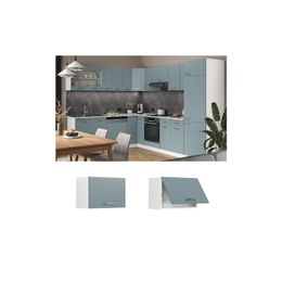 VICCO H&auml;ngeschrank flach K&uuml;chenschrank R-Line Solid Wei&szlig; Blau Grau 60 cm modern