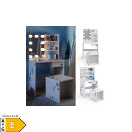 VICCO Kinder Schminktisch Kinderschminktisch Frisiertisch LED Beleuchtung Hocker