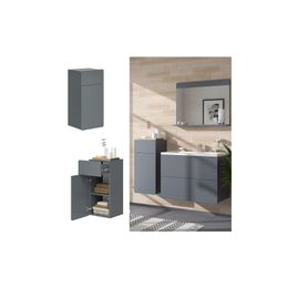 VICCO Midischrank Izan Grau 37 x 77 cm mit Schublade und T&uuml;r