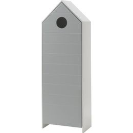 Vipack CASAMI - Schrank mit T&uuml;r grau, Rillenprofil waagerecht, MDF lackiert