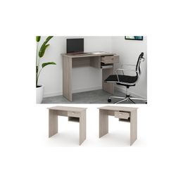 VICCO Schreibtisch COLIN Sonoma Eiche Arbeitstisch B&uuml;rotisch Regal PC Tisch