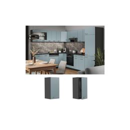 VICCO H&auml;ngeschrank K&uuml;chenschrank R-Line Solid Anthrazit Blau Grau 30 cm modern