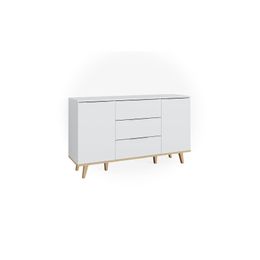 VICCO Kommode Nautica Sideboard wei&szlig; Eiche Anrichte Schrank Schublade Skandi