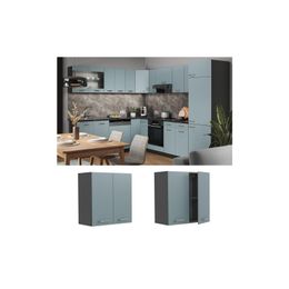 VICCO H&auml;ngeschrank K&uuml;chenschrank R-Line Solid Anthrazit Blau Grau 60 cm modern