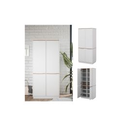 VICCO Schrank Betti 82 x 179 cm, Wei&szlig; Sonoma, 4-t&uuml;rig, Schlafzimmer
