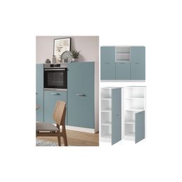 VICCO Küchenzeile R-Line Solid Weiß Blau Grau 180 cm modern Küchenschränke Küchenmöbel