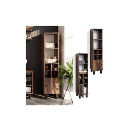 VICCO Midischrank Hochschrank Badschrank Fynn Old Style kleine T&uuml;r Badm&ouml;bel