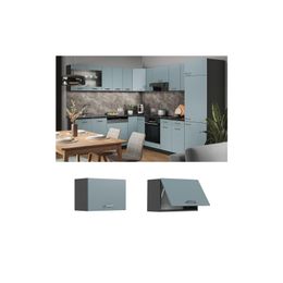 VICCO H&auml;ngeschrank flach K&uuml;chenschrank R-Line Solid Anthrazit Blau Grau 60 cm modern