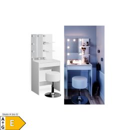 VICCO Schminktisch Frisiertisch Schminkkommode Isabelle LED-Beleuchtung + Hocker