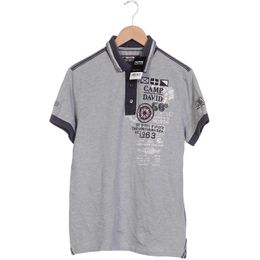 CAMP DAVID Herren Poloshirt, grau, Gr. 52