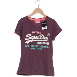 Superdry Damen T-Shirt, bordeaux, Gr. 38