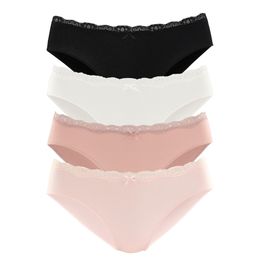 Lascana Slip Damen Gr&ouml;&szlig;e XXS/XS rosa / ros&eacute; / schwarz / wei&szlig;