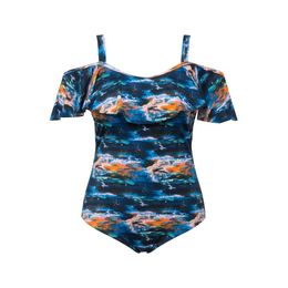Ulla Popken Badeanzug Damen Größe 9XL marine / grün / lila / orange