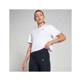 MP Damen Basics Locker sitzendes Kurzarm-Crop-T-Shirt – Weiß - XL