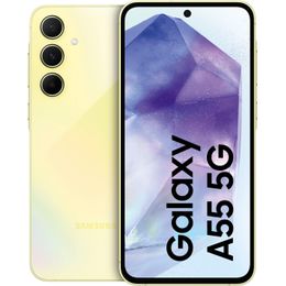 Samsung Smartphone "Galaxy A55 5G 128GB" Mobiltelefone gelb (zitrone) Smartphone Android Bestseller