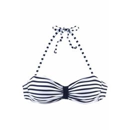 Venice Beach Bikinitop Damen Gr&ouml;&szlig;e 80 navy / wei&szlig;