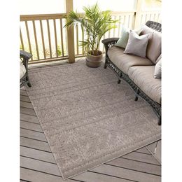 Teppich Carpet City "In-& Outdoorteppich Santorini 411, 3D-Effekt, Boho-Optik" Teppiche Gr. B/L: 160 cm x 230 cm, 5 mm, 1 St., braun Esszimmerteppiche