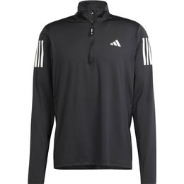 Adidas Funktionsshirt, Stehkragen, Logo-Print, für Herren, schwarz, L