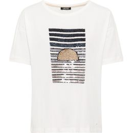 Olsen T-Shirt "Cosima", Print, Strass, für Damen, weiß, 44