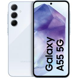 Samsung Smartphone "Galaxy A55 5G 256GB" Mobiltelefone blau (eisblau) Smartphone Android