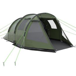 Outsunny Campingzelt mit Reißverschluss und Doppeltüren grün (Farbe: grün)