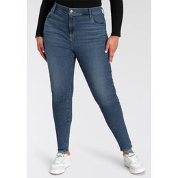 LEVI'S® PLUS Skinny-fit-Jeans LEVI'S PLUS "720 High-Rise" Gr. 24 (54), Länge 32, blau (medium indigo worn in) Damen Jeans Röhrenjeans