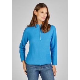 Strickpullover Rabe "Rabe Pullover" Gr. 44, blau (hellblau) Damen Pullover Rollkragenpullover