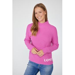 LIEBLINGSSTÜCK Stehkragenpullover LIEBLINGSSTÜCK "BlendaL" Gr. 44, pink (bubblegum) Damen Pullover Rollkragenpullover