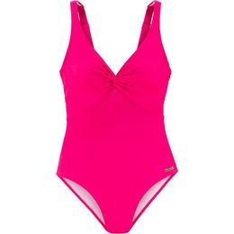 Lascana Lolo Badeanzug, Knoten-Detail, Unterbrustgummi, für Damen, pink, 44D