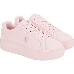 Tommy Hilfiger Sneaker, Logo-Patch, Leder, für Damen, pink, 40