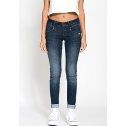 Skinny-fit-Jeans Gang "94NENA" Gr. 28 (36), N-Gr, blau (dark indigo used) Damen Jeans Röhrenjeans