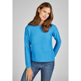 Strickpullover Rabe "Rabe Pullover" Gr. 44, blau (hellblau) Damen Pullover