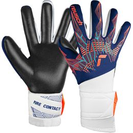 Reusch Torwarthandschuhe "Pure Contact Silver", Klettverschluss, für Herren, blau, 10