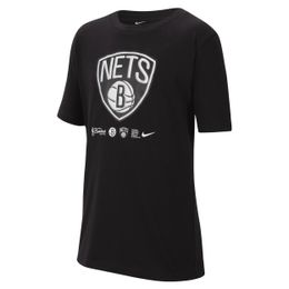 Brooklyn Nets Nike Dri-FIT NBA-T-Shirt für ältere Kinder - Schwarz