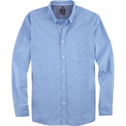 OLYMP Casual Freizeithemd, Regular-Fit, Brusttasche, für Herren, blau, XL