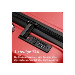 TAN.TOMI Hartschalen-Trolley Koffer Mittelgroß Hartschalen-Koffer PC ABS Reisekoffer Handgepäck